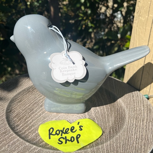 Accents | Farmhouse Grey Ceramic Bird Bank | Poshmark